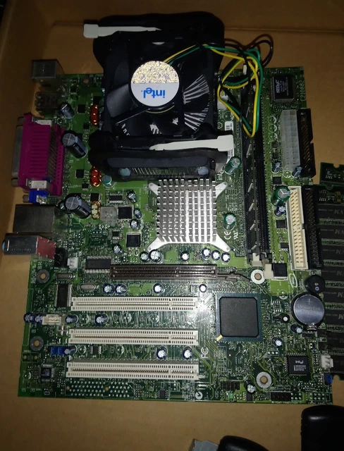 INTEL D845GRG MOTHERBOARD Pentium 4, 2.8ghz CPU, 1GB DDR RAM, i/o ...