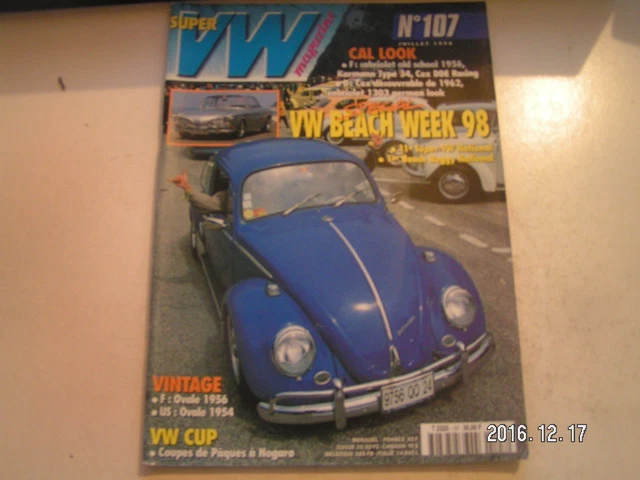 **D SUPER VW Magazine n°107 Beetle Layer / Super VW Beach Week 1998 £5. ...