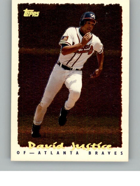 1995 TOPPS DAVID Justice 388 CyberStats (Spectralight) Atlanta Braves ...