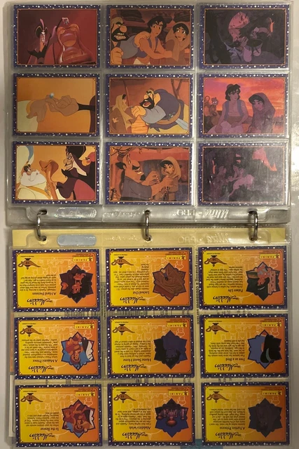 1993 ALADDIN PANINI Trading Cards Complete Set Gold Sticker + Colour-In ...
