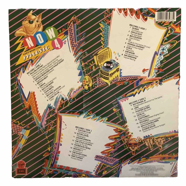 NOW THATS WHAT I Call Music 4 LP Vinyl Record EMI/Virgin 1984 Now 4 ...