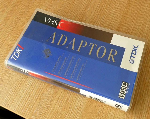 TDK S-VHS-C/VHS-C TO Standard S-VHS/VHS Cassette Adapter £24.95 ...