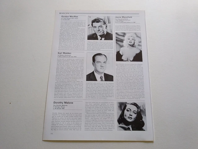 JAYNE MANSFIELD DOROTHY Malone MacLaine Lollobrigida Loren Malde coupe ...