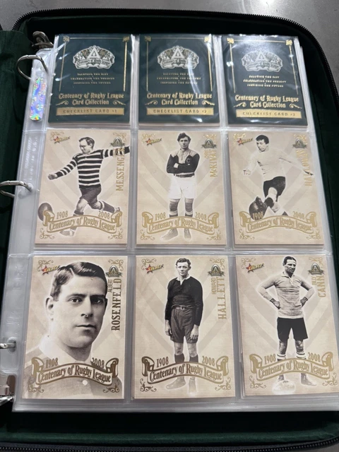 1908-2008 CENTENARY OF Rugby League Card Album FULL BASE Set ...