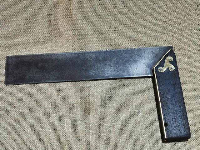 OUTIL ANCIEN EQUERRE EN BOIS ET LAITON Décoration Utilisation GRA 249 ...