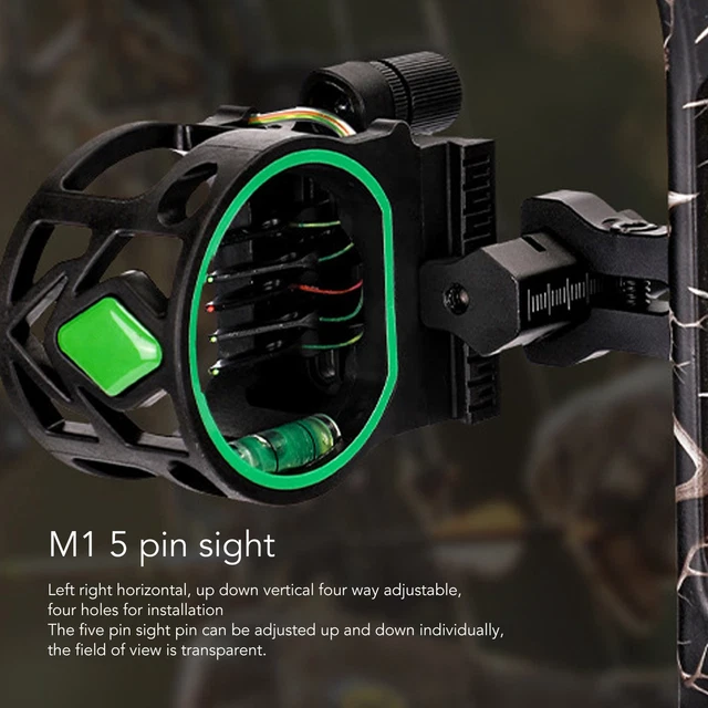 5 PIN ARCHERY Sight For Accurate Aiming Outdoor Shooting COZD £15.50 ...