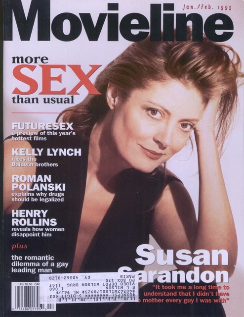 MOVIELINE MAGAZINE JANUARY February 1995 Susan Sarandon Kelly Lynch £7. ...