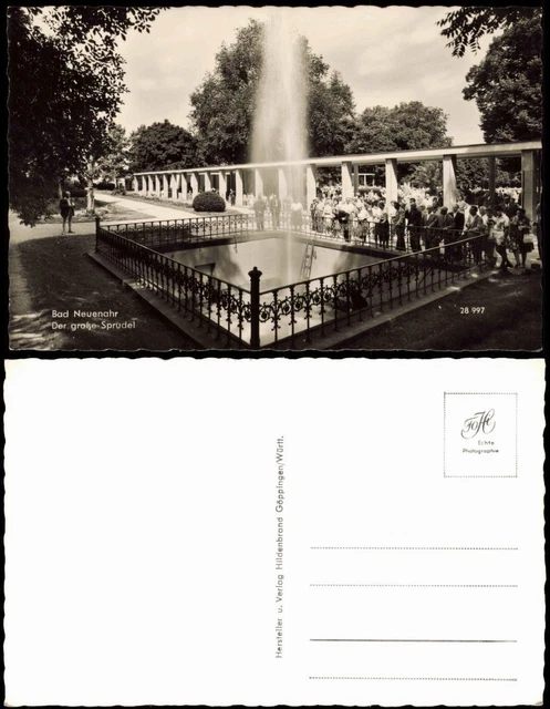 BAD NEUENAHR-BAD NEUENAHR-AHRWEILER Kurpark Der große Sprudel 1960 EUR ...