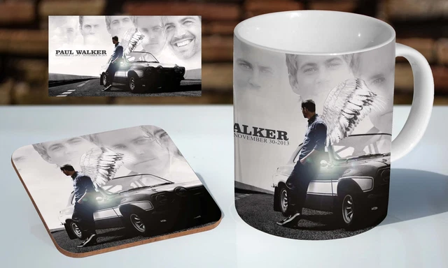 PAUL WALKER FAST And Furious RIP Wings Tea / Coffee Mug Coaster Gift ...