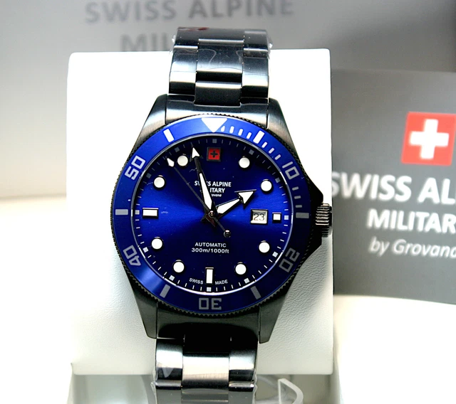 SWISS ALPINE MILITARY Automatique Deep Sea Ref 7095.2175 non Porté EUR ...