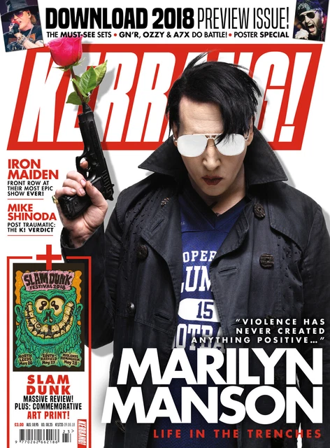 KERRANG MAGAZINE ISSUE 1725 Marilyn Manson Iron Maiden Mike Shinoda ...