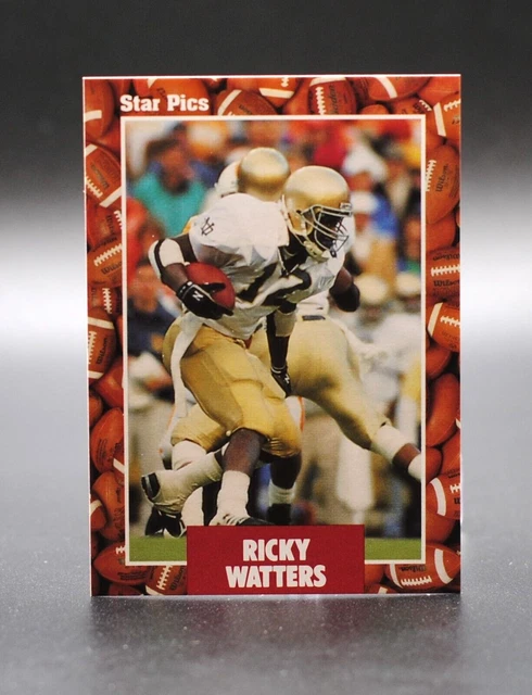 1991 STAR PICS RICKY WATTERS Star Rookie Card #39 Notre Dame San ...