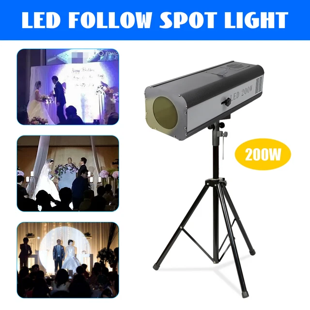DJ LIGHTING LED Followspot Spot Light Party Stage Focused Light+Stand ...