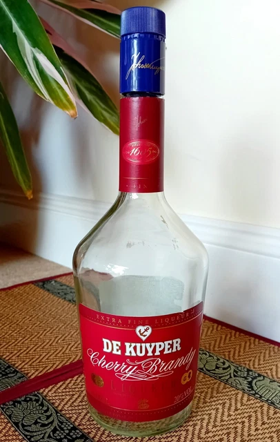 VINTAGE DE KUYPER Cherry Brandy Liqueur BOTTLE ONLY Glass Collectable ...
