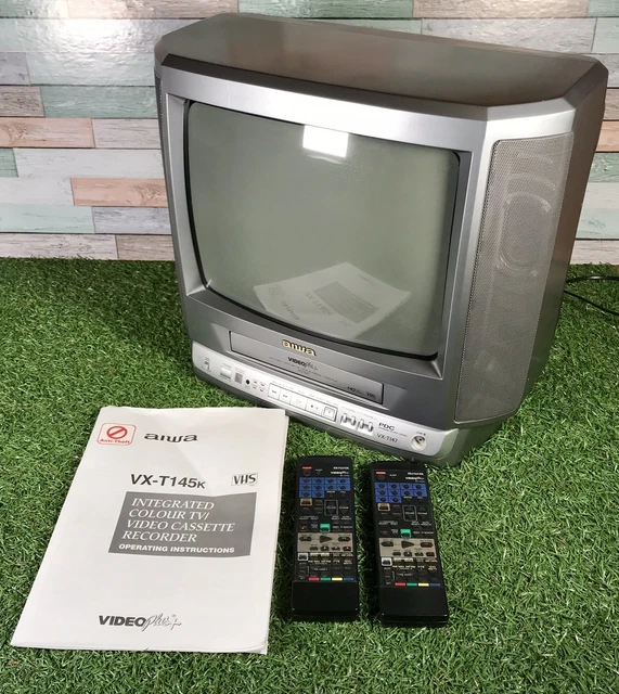 AIWA VX-T147K COMBI 14" CRT TV VHS VCR Video With Remote Retro Gaming Display £99.99 - PicClick UK