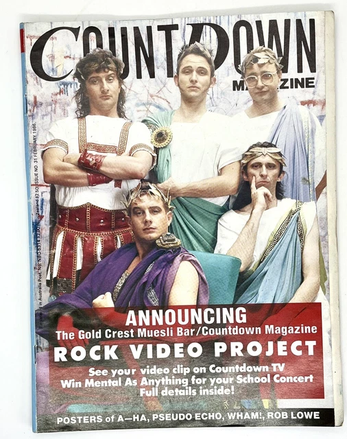 RARE COUNTDOWN MAGAZINE Feb 1986 Pseudo Echo A-HA Wham Rob Lowe Led ...