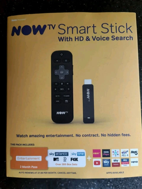 NOW TV SMART Stick 3801UK control remoto y fuente de alimentación #221 ...