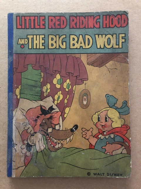 VINTAGE 1934 LITTLE RED RIDING HOOD & BIG BAD WOLF Walt Disney Studios ...