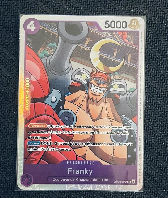 CARTE ONE PIECE TCG - Franky OP09-072 SR FR EUR 35,00 - PicClick FR