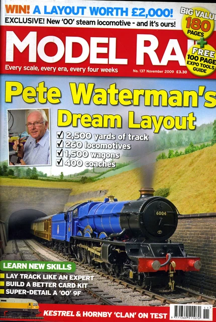 MODEL RAIL NO 137 Nov 2009 Pete Waterman, Track Laying, Heljan 'Kestrel ...
