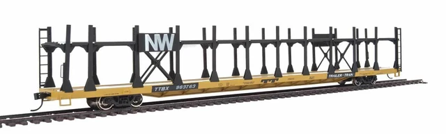 WALTHERS MAINLINE HO 89' Bi-Level Open Auto Rack Norfolk & Western NW ...