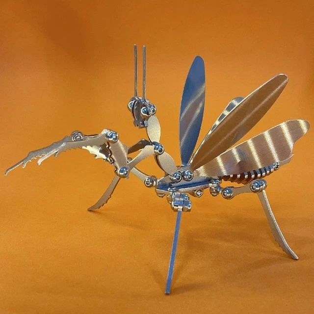 3D METAL MECHANICAL Mantis Stainless Steel Insect Puzzle Building Model ...