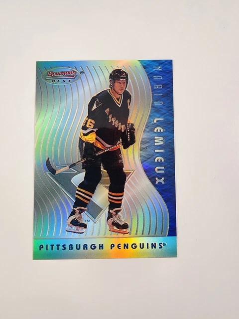 1995-96 BOWMAN'S BEST #BB10 Mario Lemieux réfracteur HOF Pittsburgh Penguins (RB) EUR 43,52 ...