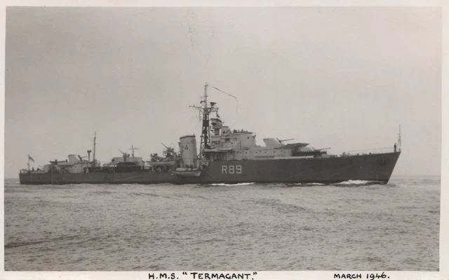ORIGINAL ROYAL NAVY Photograph. HMS "Termagant" Destroyer. WW2. March ...