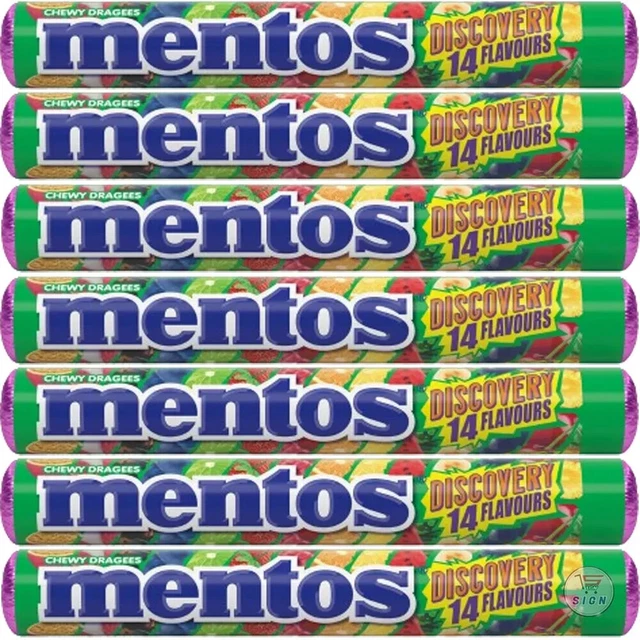 MENTOS DISCOVERY FRUIT flavoured sweets Chewy Dragees Roll 38g £9.99 ...
