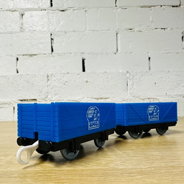 BMQ BLUE CARGO Car x2 - Thomas & Friends Motorised Trackmaster Trains ...