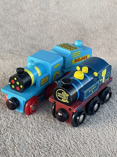 WOODEN TRAINS HERITAGE Collection Bluebell & ABC Bigjigs Engine Thomas ...