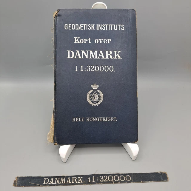 1929 EDITION KORT over Danmark Book Cards of Denmark Geodaetisk ...