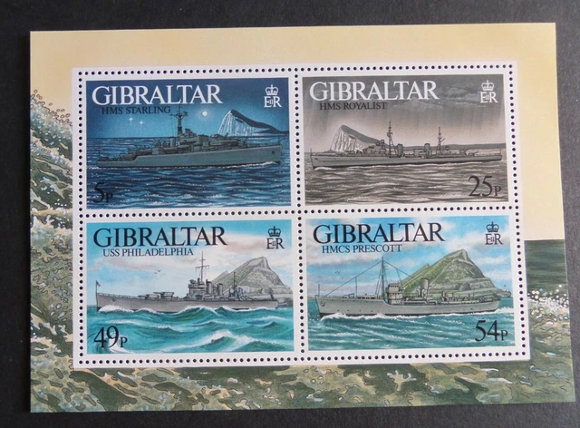 GIBRALTAR 1996 SECOND World War Warships ship MS779 MNH UM Unmounted ...