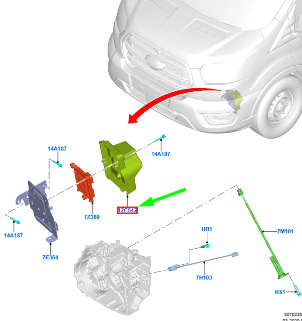 MODULE DE TRANSMISSION FORD TRANSIT CUSTOM MK1 Shield 2096091 NEUF ...