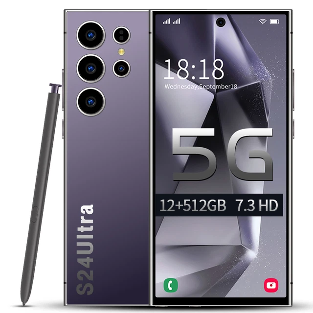 NEW UNLOCKED 7.3& S24 Ultra 5G Smartphone Android 13 Dual SIM Mobile ...