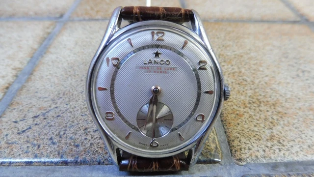 RARE MONTRE SIGNEE Lanco Mod 11 De Luxe, Mouvement Mecanique, Vers 1950. EUR 135,00 - PicClick DE