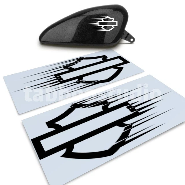 2 HARLEY-DAVIDSON BAR and shield Aufkleber Logo Stickers 883 Softail ...