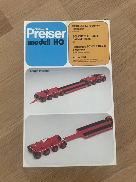 PREISER MODELL HO 1154 Scheuerle Tieflader EUR 47,50 - PicClick DE