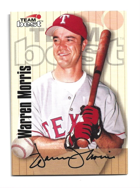 WARREN MORRIS AUTOGRAPHE RC Texas Rangers 1998 Team Best AUTO Baseball ...