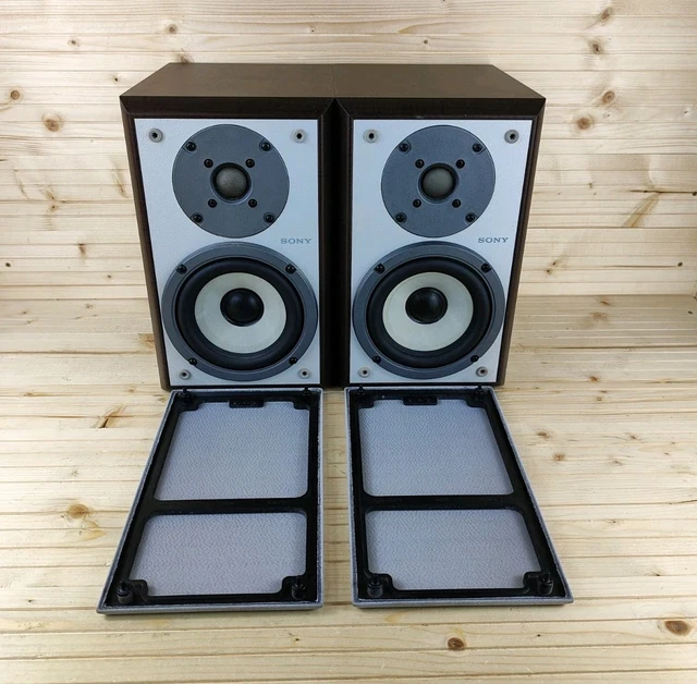 SONY SS-CSP55 PAIR Of Bookshelf Speakers Brown 28 x 23 x 17CM (Used) £ ...