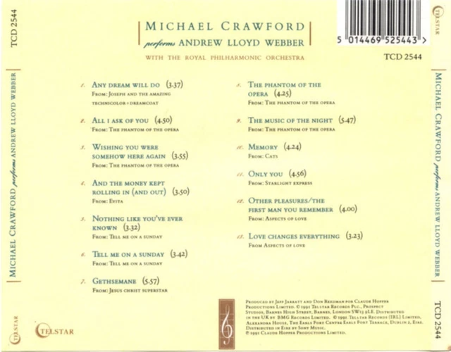 MICHAEL CRAWFORD PERFORMS Andrew Lloyd Webber CD POSTED 48 HOURS ...