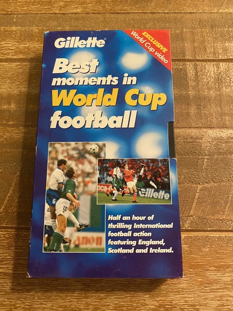 GILLETTE BEST MOMENTS In World Cup Football VHS Video 1998 Card Case £7 ...