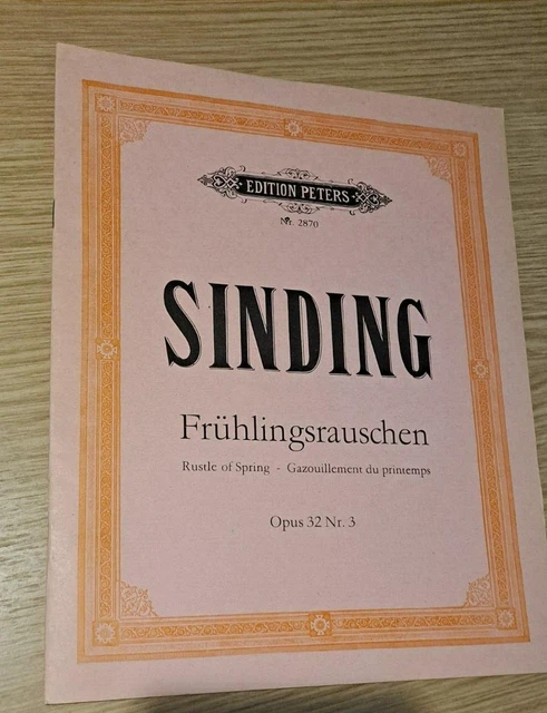 NOTEN KLAVIER &FRÜHLINGSRAUSCHEN& von SINDING, Edition Peters EUR 1,00 ...
