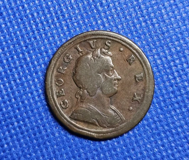 1722 HALFPENNY GEORGE I British Copper Coin £89.00 - PicClick UK