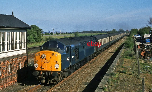 ORIGINAL 35MM SLIDE BR Class 40 no. 40120 at Bagillt +rights for use £3 ...