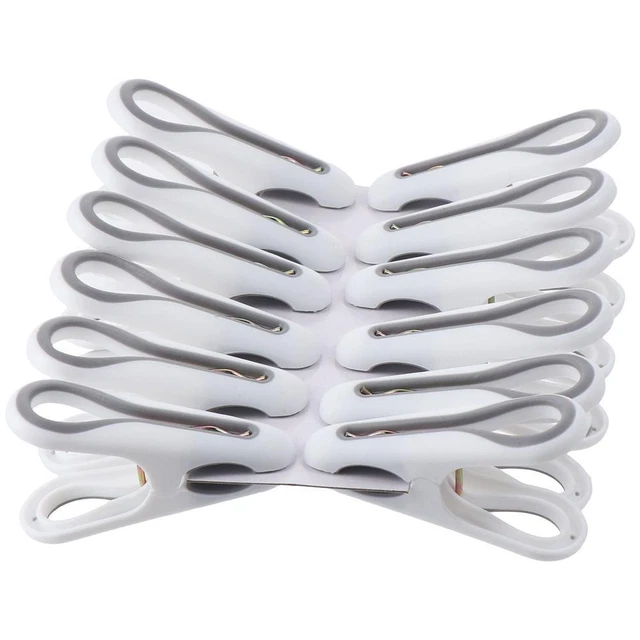 12PCS GREY CLOTHES Pins Heavy Duty Clamps Clothes Clips for Clothes $15 ...