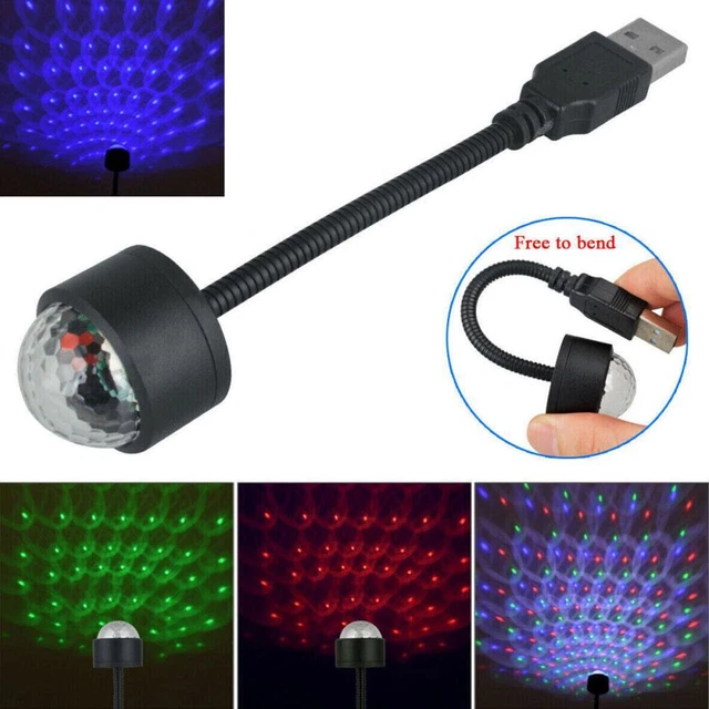MULTICOLOR LED STARRY Sky Projections Lamp Mini USB Car Roof Star Night ...