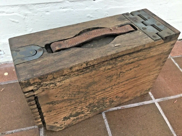 WW1 ARMY BROWNING Machine Gun Wooden Ammo Box £147.99 - PicClick UK