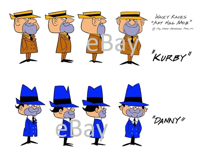 HANNA BARBERA STYLE GUIDE PLATE - WACKY RACES - KURBY & DANNY Ant Hill ...