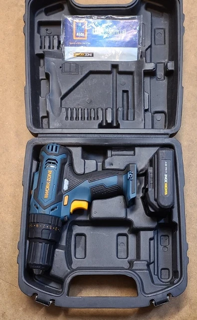 WORKZONE CORDLESS DRILL 20volt with 1 battery - no charger working Inc ...